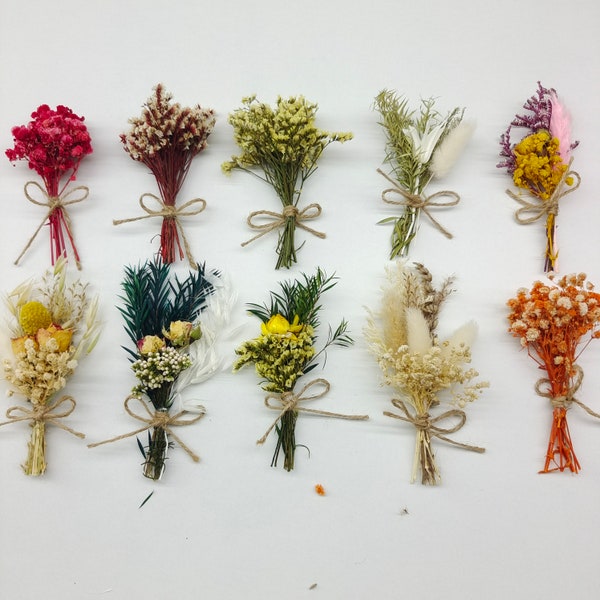 Orange Mini Dried Flower Bouquet - Etsy