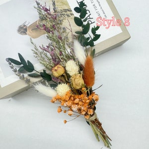 Mini Dried Flower Bouquet,natural Flower Bouquet,boho Wedding Flower ...