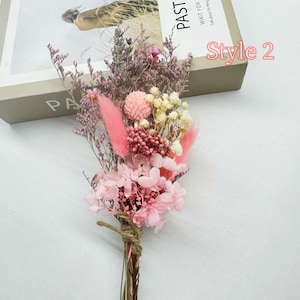 Mini Dried Flower Bouquet,natural Flower Bouquet,boho Wedding Flower ...