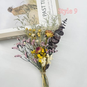 Mini Dried Flower Bouquet,natural Flower Bouquet,boho Wedding Flower ...