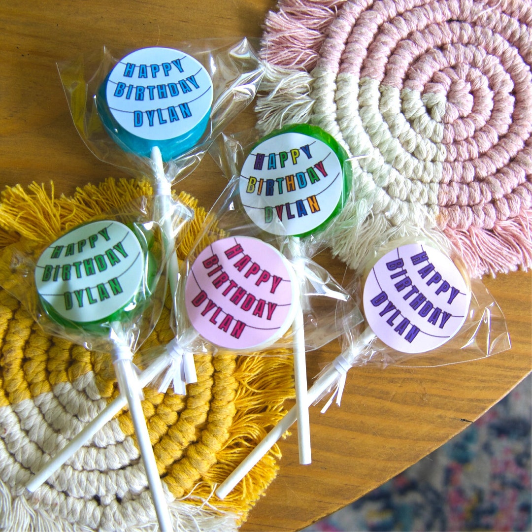 Personalised Lollies/lollipops/lolly Pops | Custom Happy Birthday ...