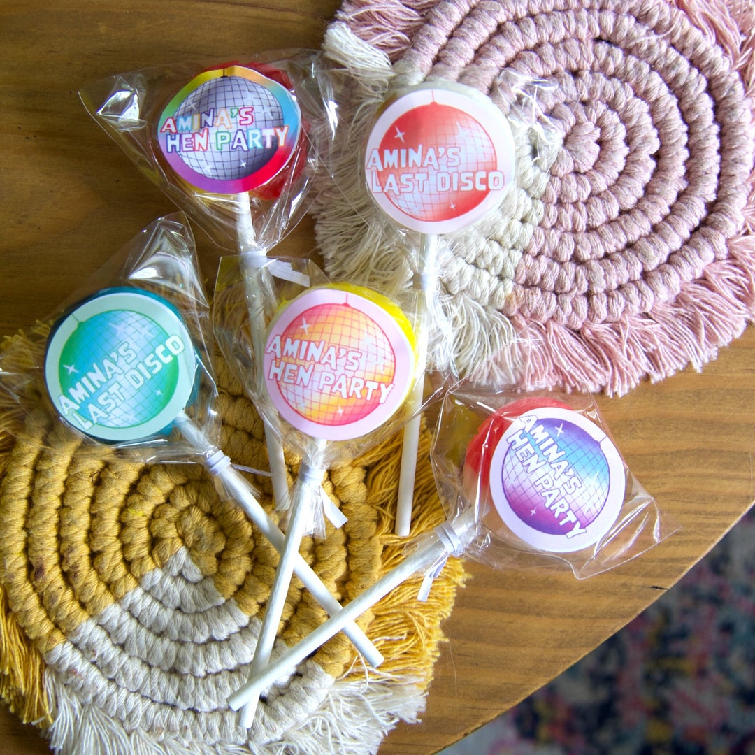 Personalised Lollies/lollipops/lolly Pops | Custom Disco Ball Hen Party ...