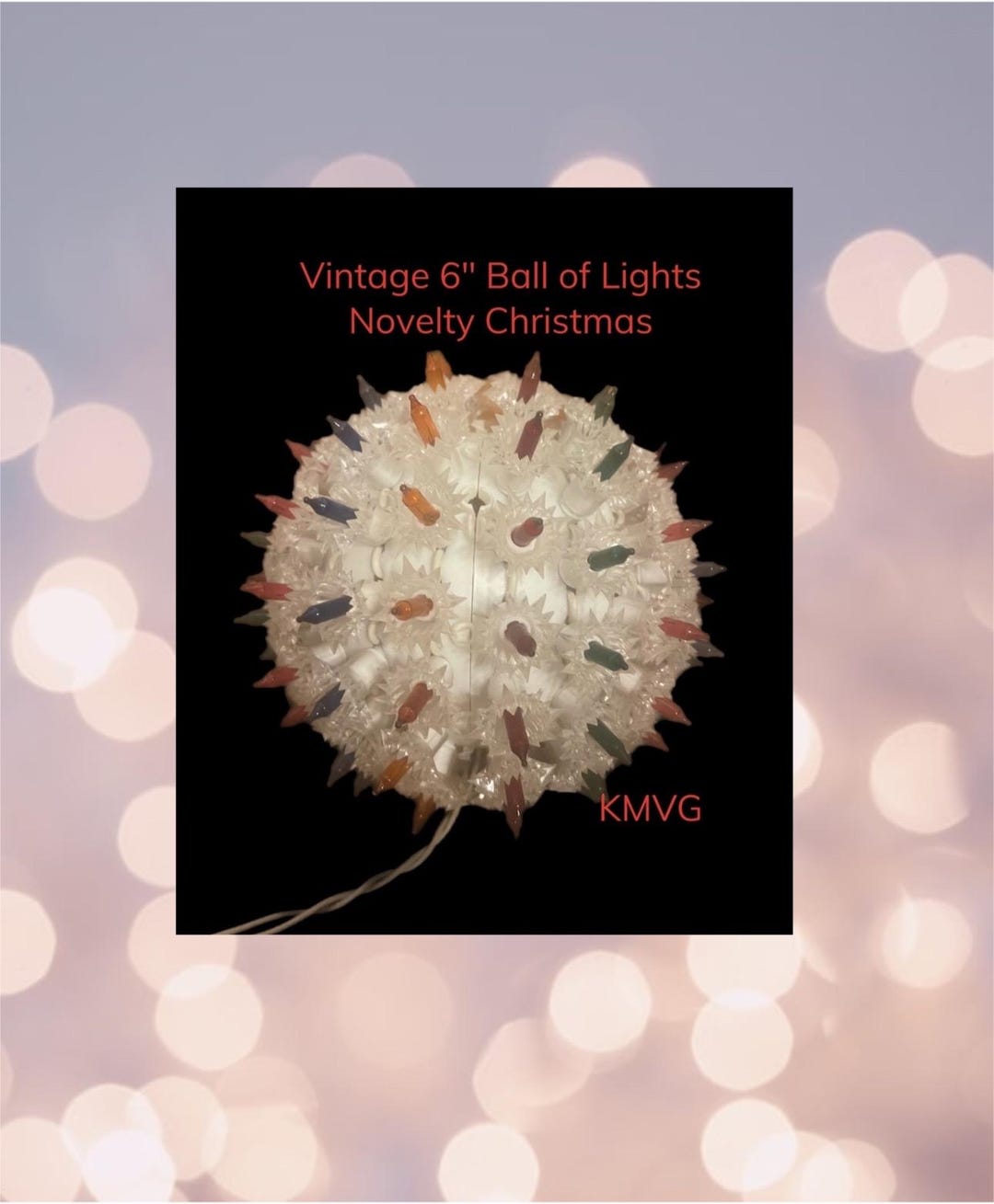Vintage GE Super Sphere 100 Lights Indoor Outdoor Ball, 6 Christmas ...