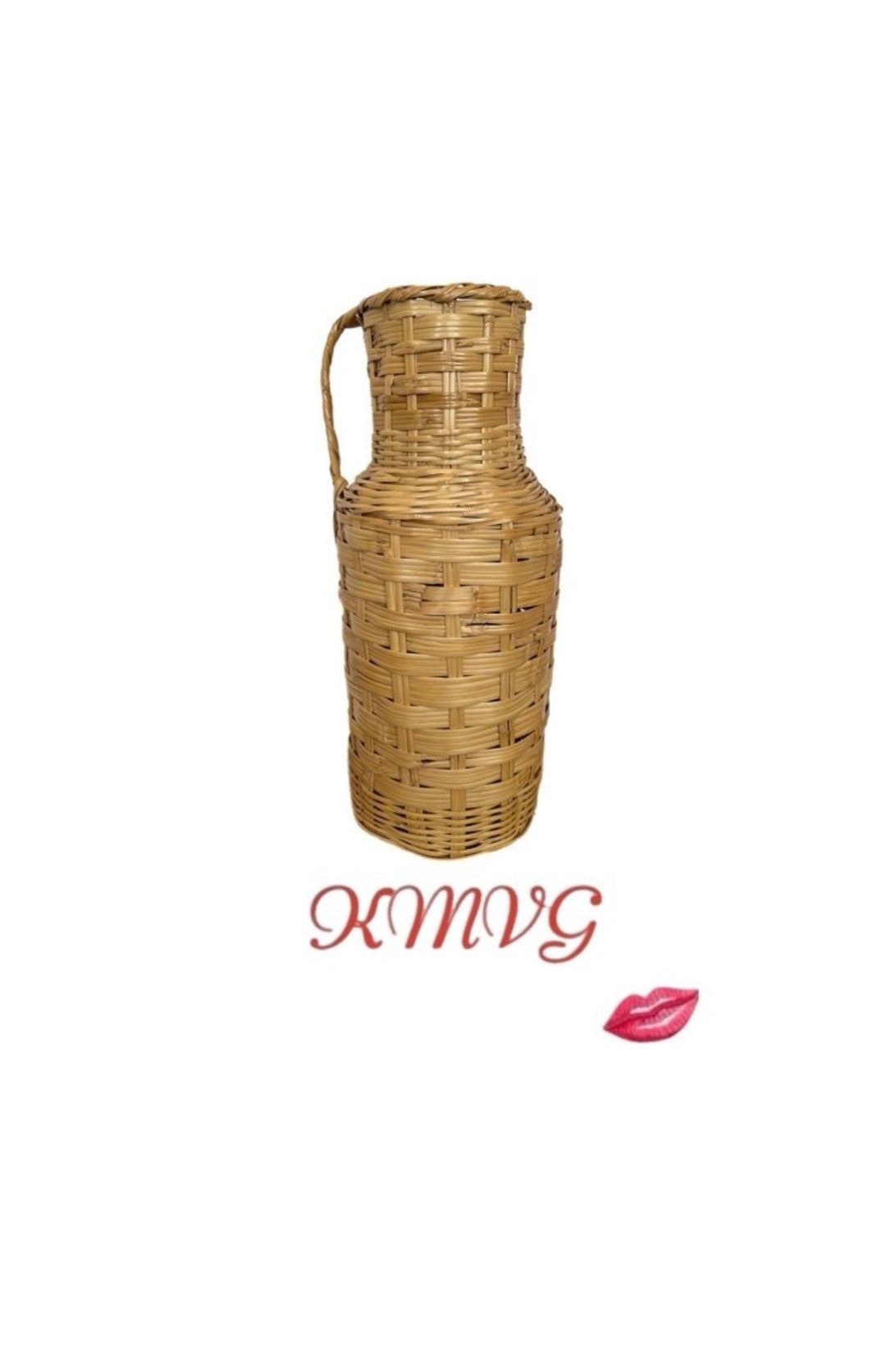 Vintage Large Wicker Jug Basket 20.5 X 10 BEAUTIFUL - Etsy