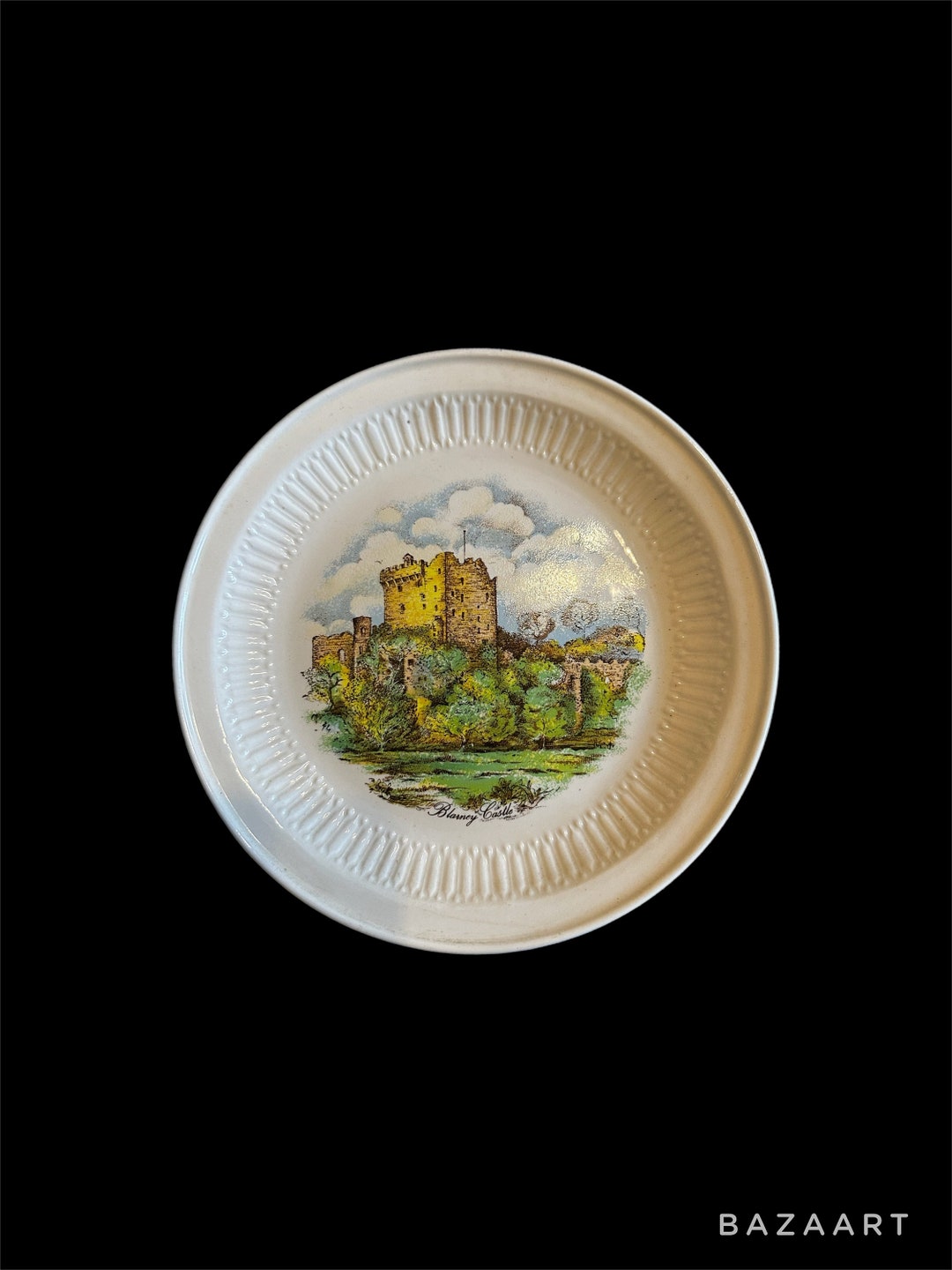 Vintage Irish Carrigaline Pottery Blarney Castle Plate Souvenir Ireland ...