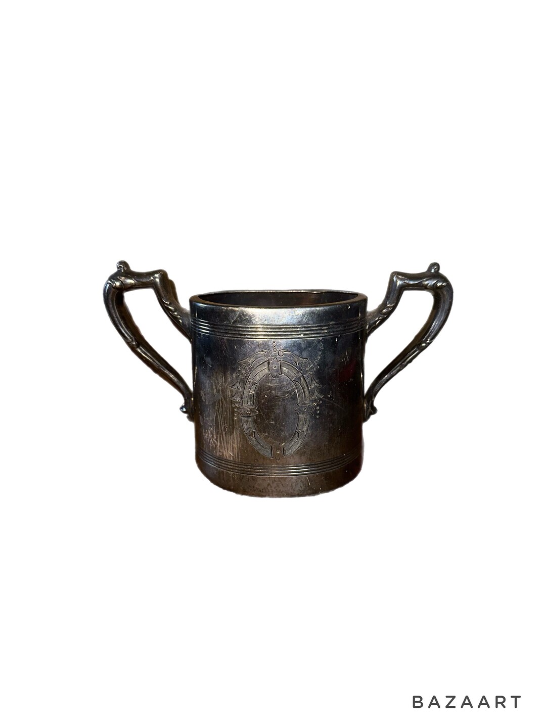 HOMAN Mfg Co Antique Vintage Special H Metal Quadruple Plate SILVER ...