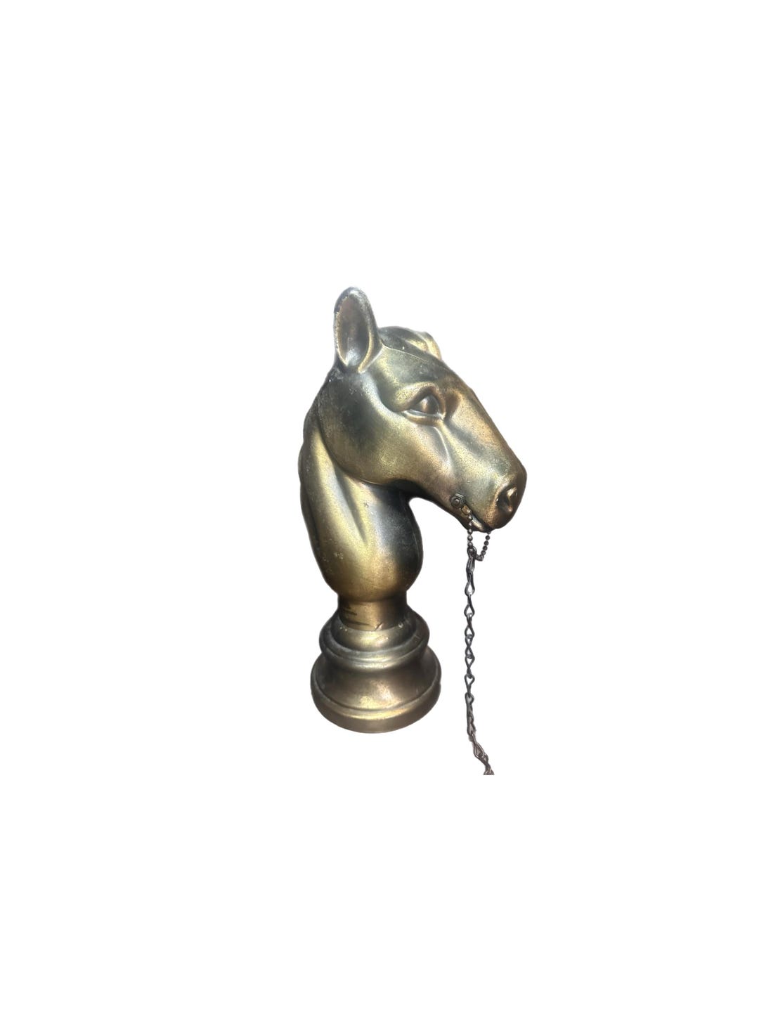Vintage Brass Horse Head Bust Statue Former Hitching Post Potential ...
