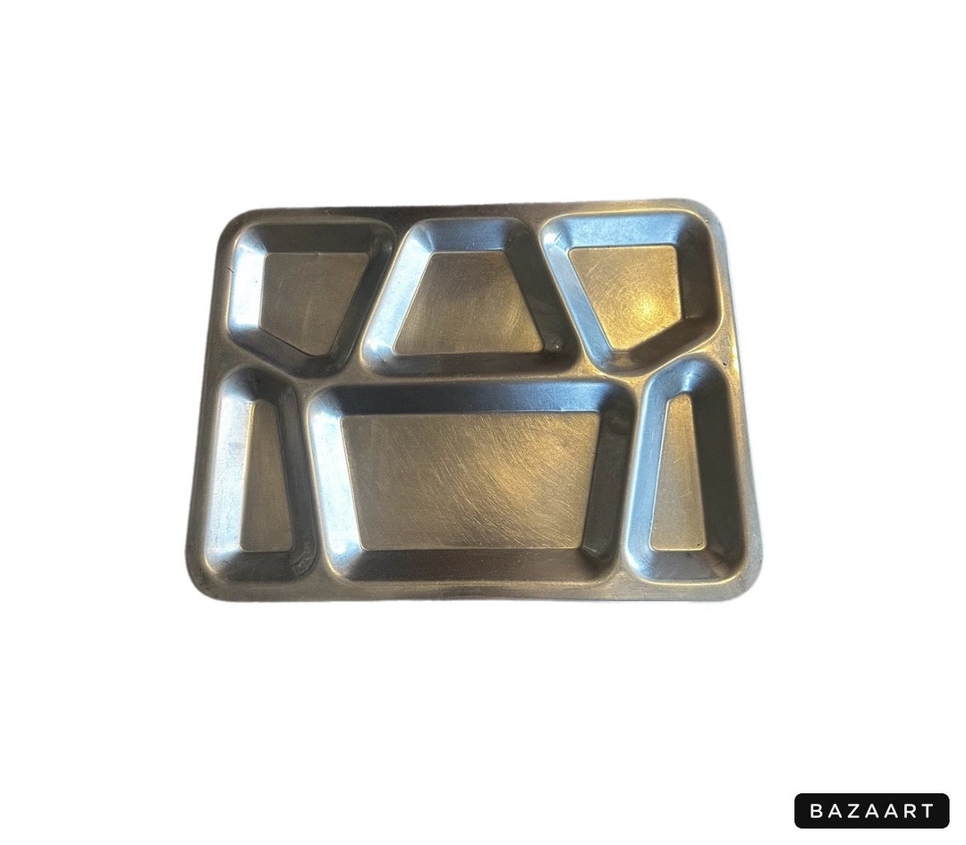 Vintage Military Chow Mess Hall Tray Stainless Steel Unmarked Ww2 - Etsy