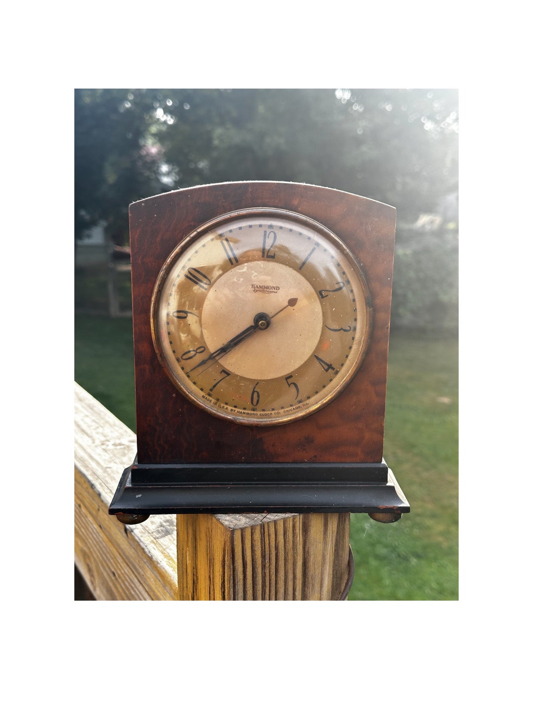 Antique Hammond Clock Electric Desk Clock Art Deco Mantle Wood 8.75 - Etsy
