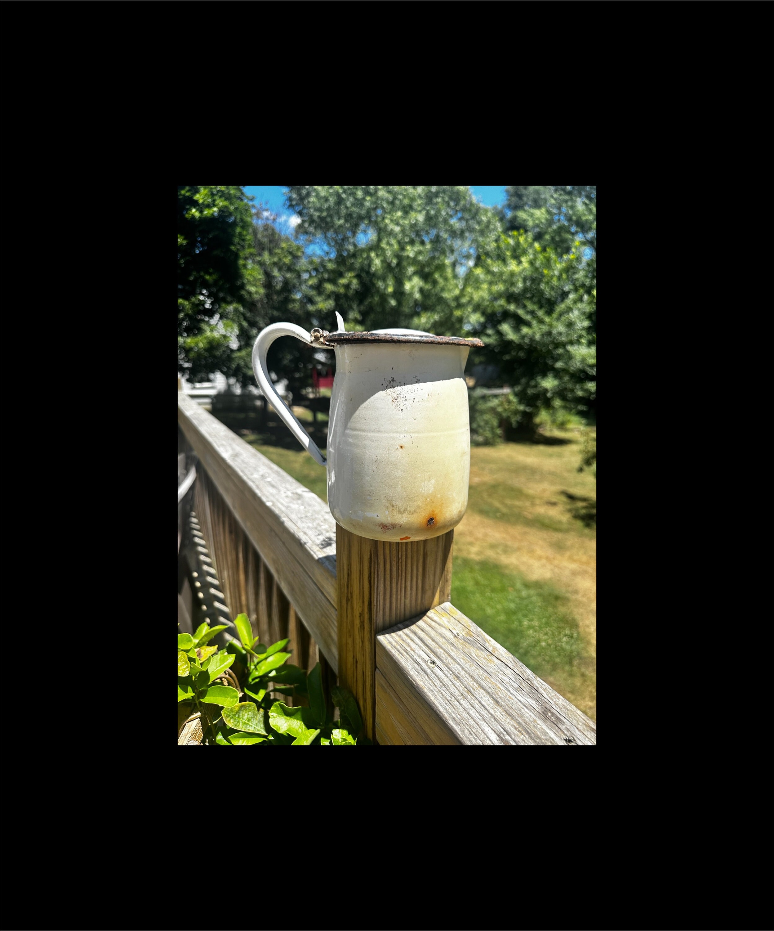 Large Antique Vintage Enamelware Water Kettle White Rustic Farmhouse 7. ...