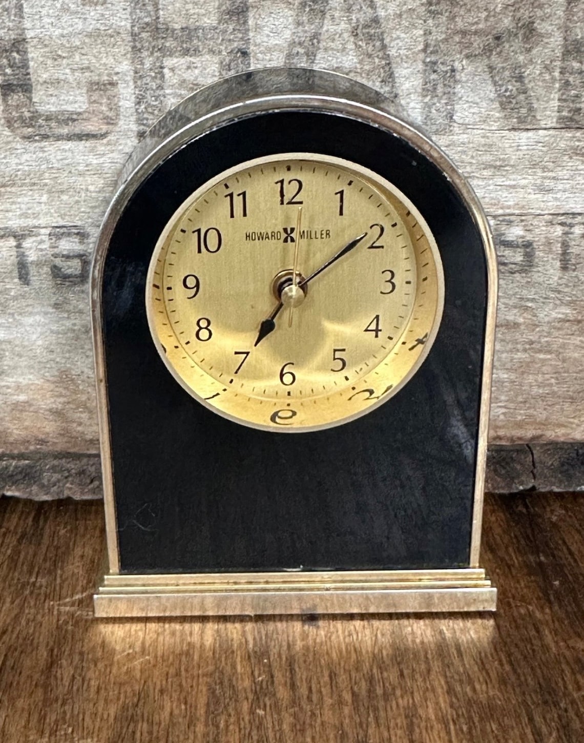 Vintage Howard Miller Travel Alarm Clock Black & Gold 4 Works - Etsy