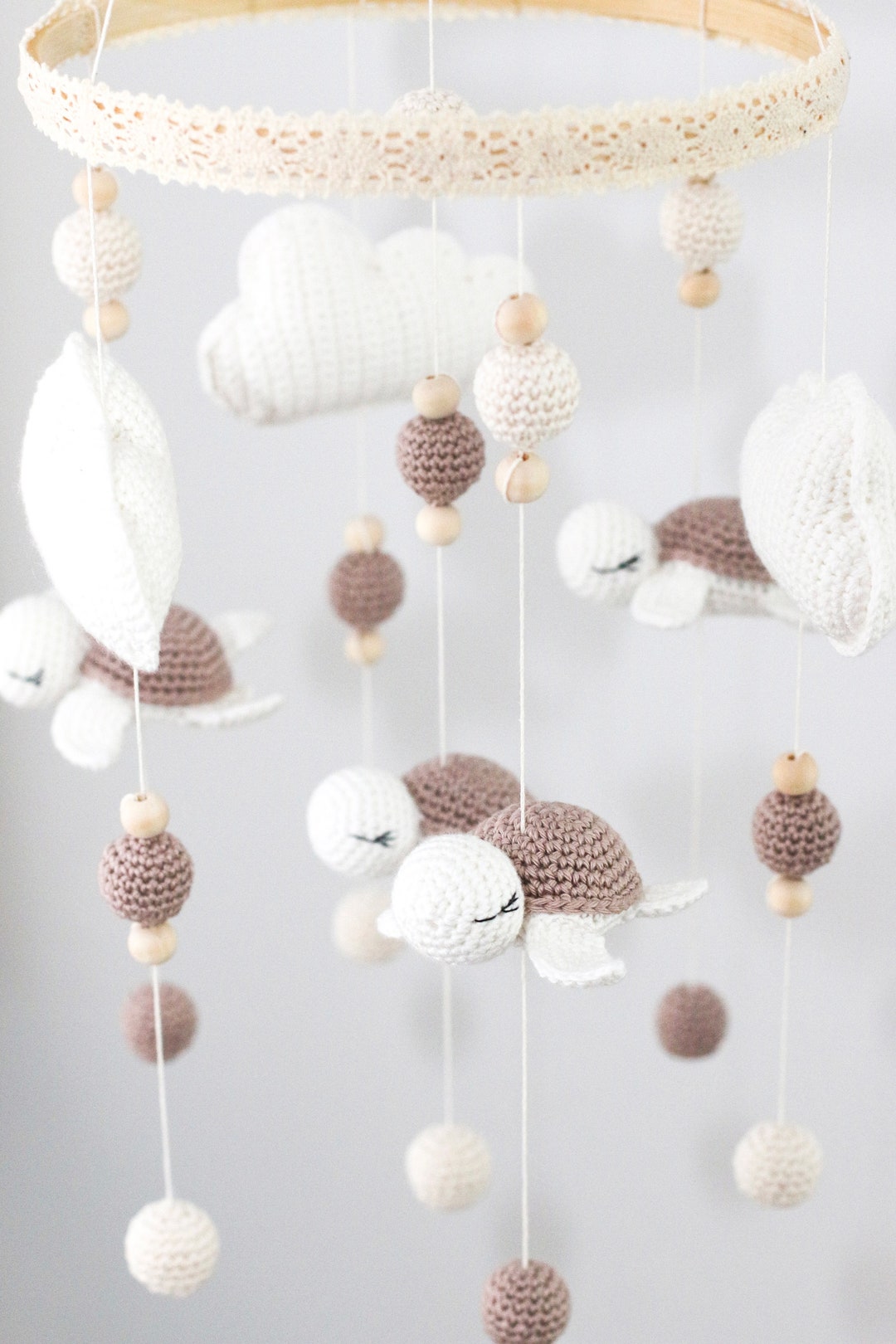 Crocheted Mobile With Cute Turtles for the Children's - Etsy