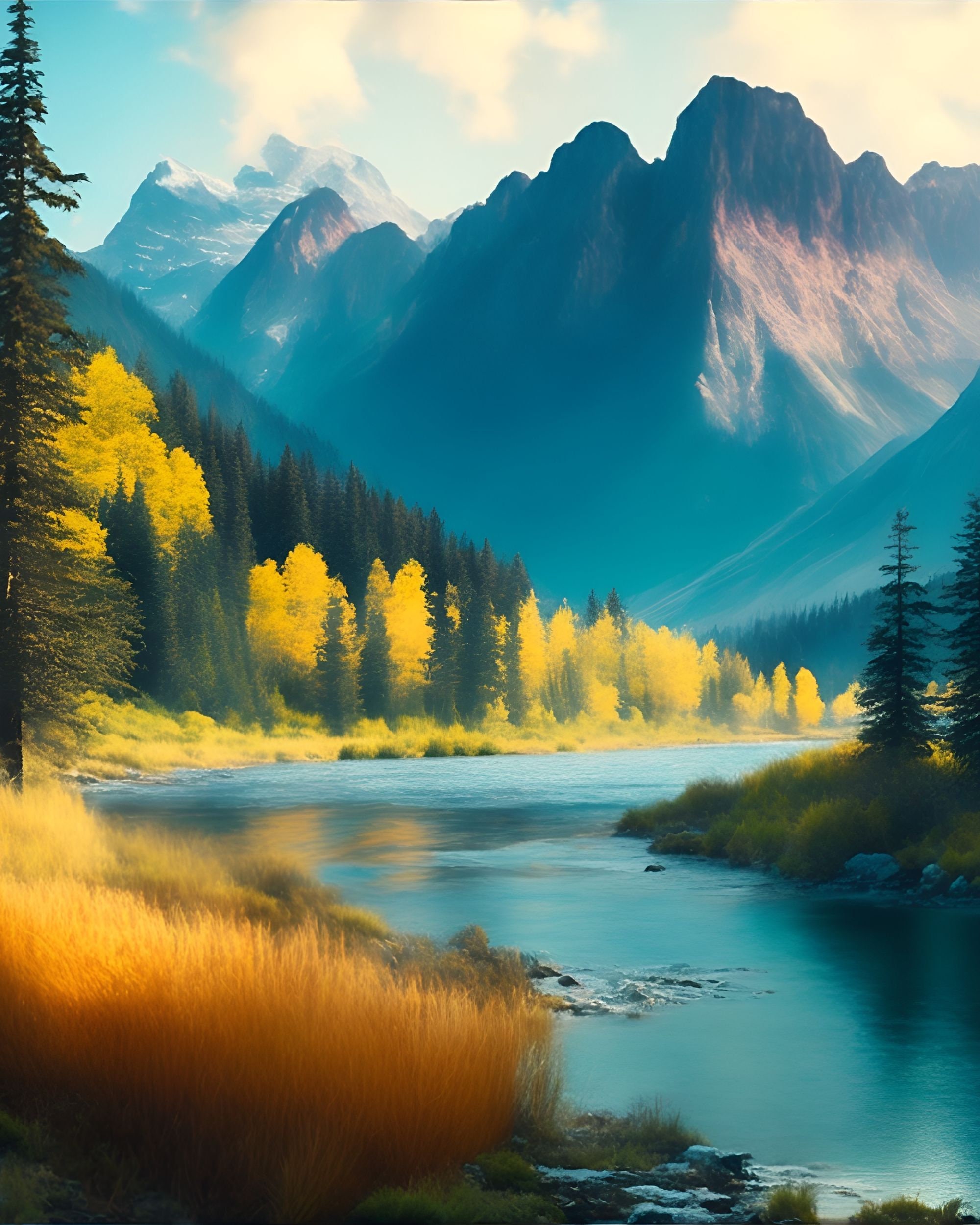 5 Piece Digital Wall Art, Nature Scenery, Digital Downloadable, Home ...