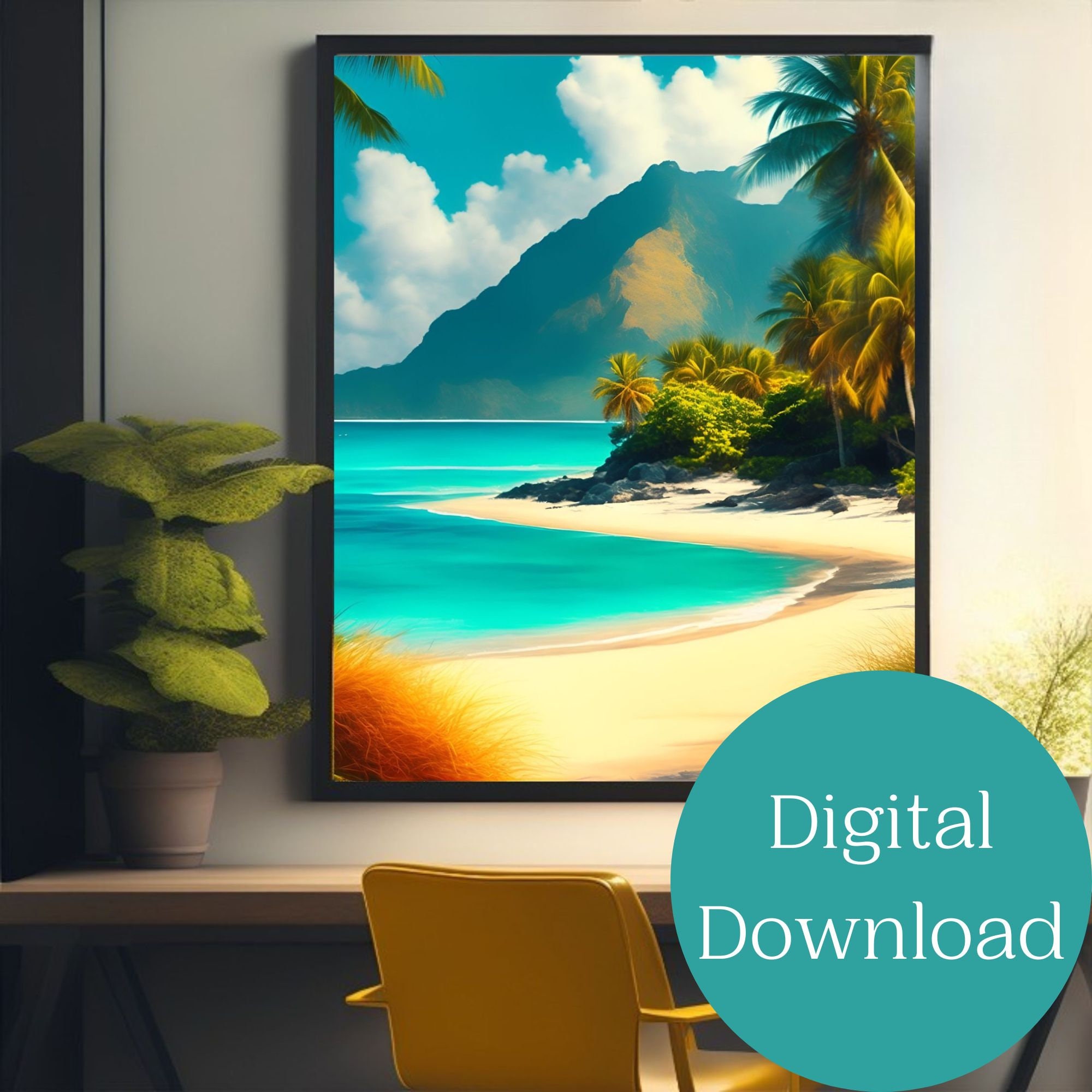 5 Piece Digital Wall Art, Nature Scenery, Digital Downloadable, Home ...
