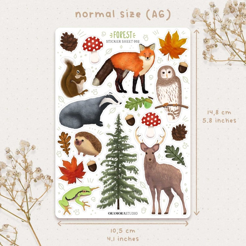 Forest Sticker Sheet Bullet Journal Stickers, Planner Stickers ...