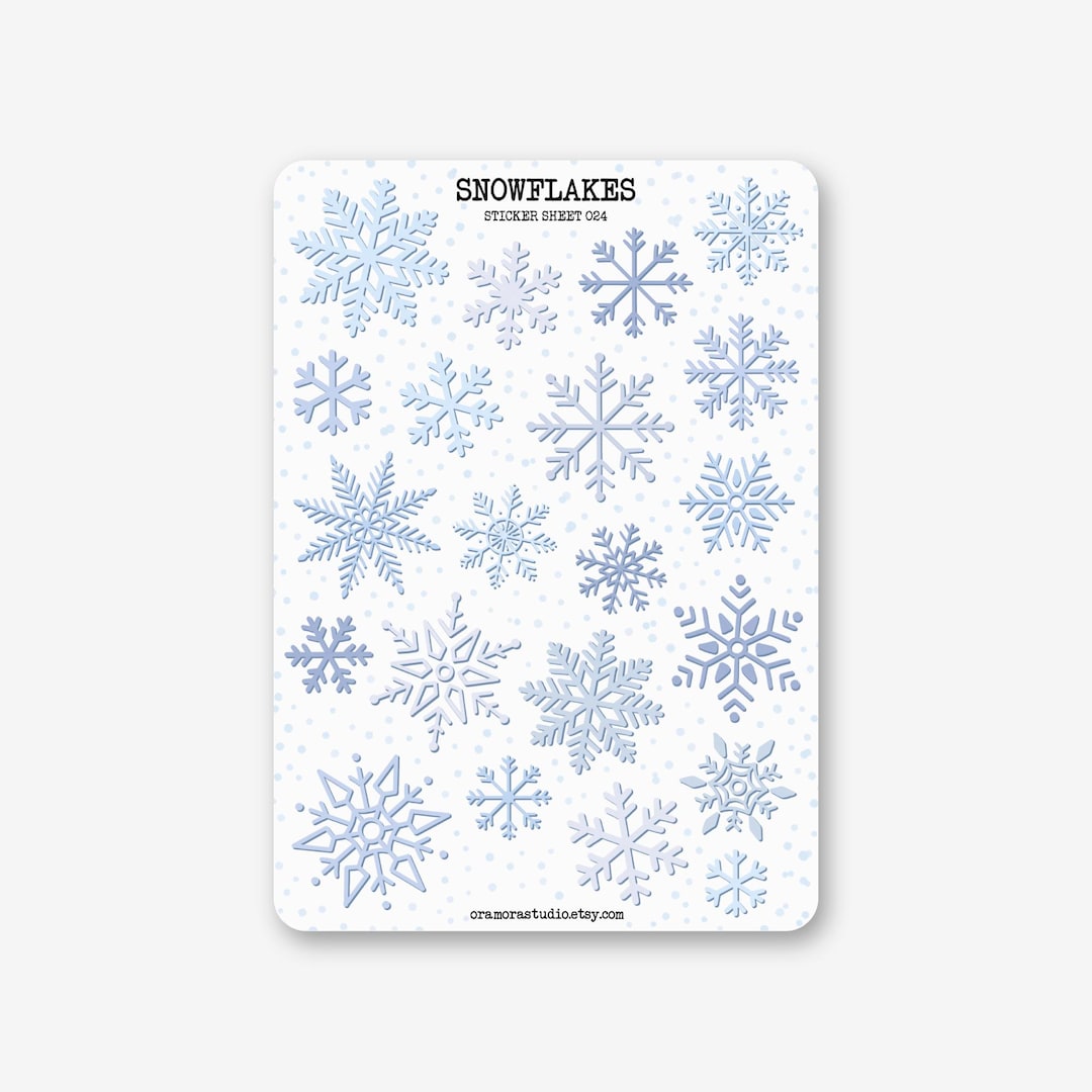 Sticker Sheet - Snowflakes | Journal & Planner Stickers | Winter, Ice ...