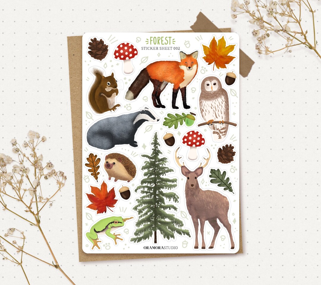 Forest Sticker Sheet Bullet Journal Stickers, Planner Stickers ...
