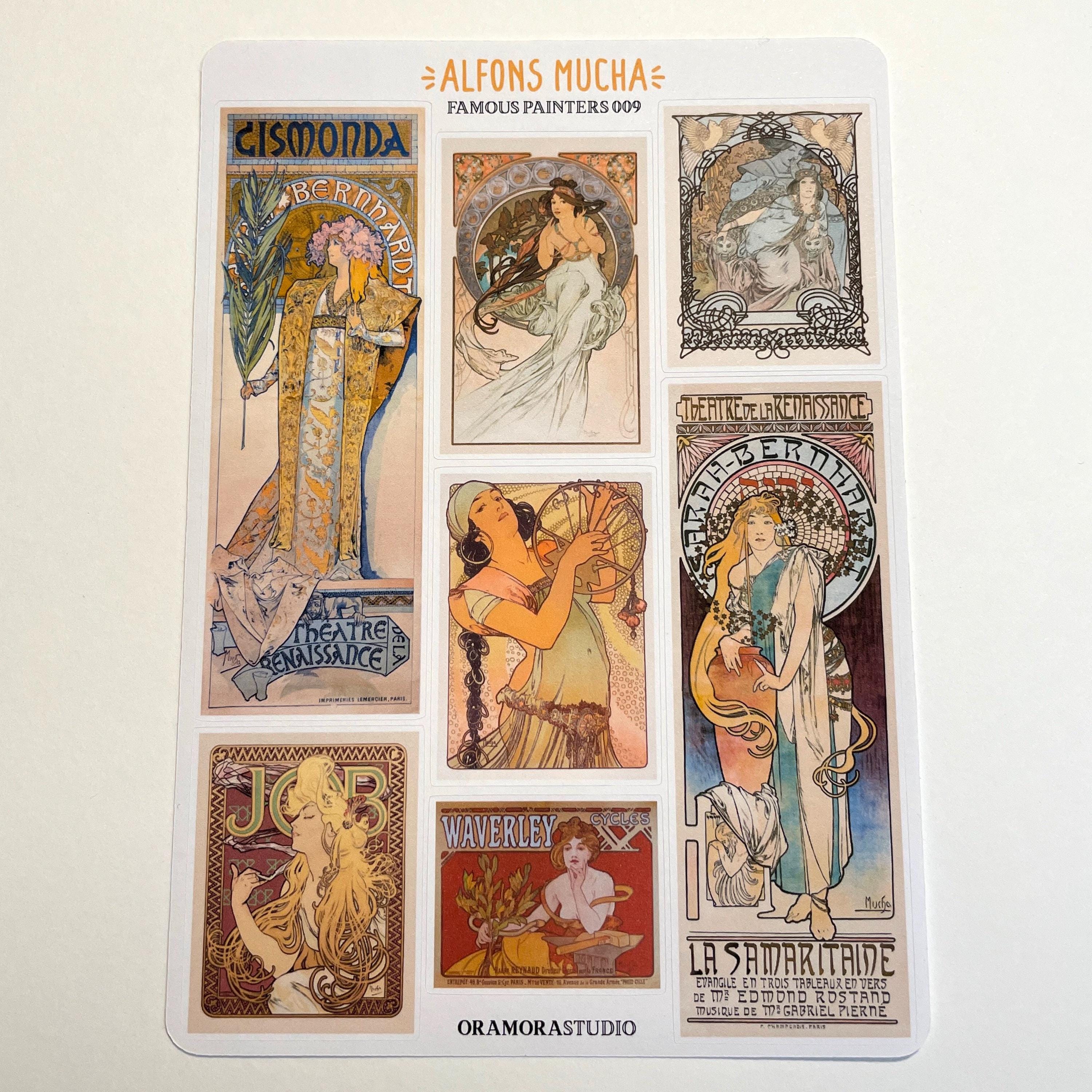 Alphonse Mucha Sticker Bundle | Journal Stickers, Planner Stickers ...