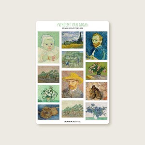 Vincent Van Gogh Sticker Bundle Journal Stickers, Planner Stickers ...