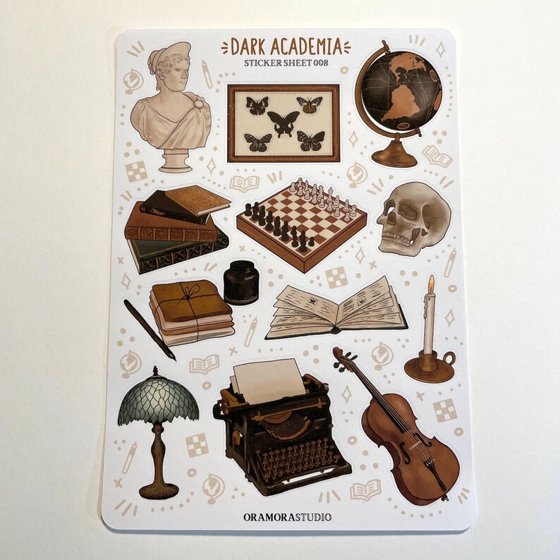 Dark & Light Academia Sticker Bundle | Journal Stickers, Planner ...