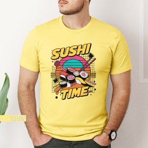 Sushi Time T-shirt, Japanese Food Graphic Tee, Retro Sushi Lover Shirt ...