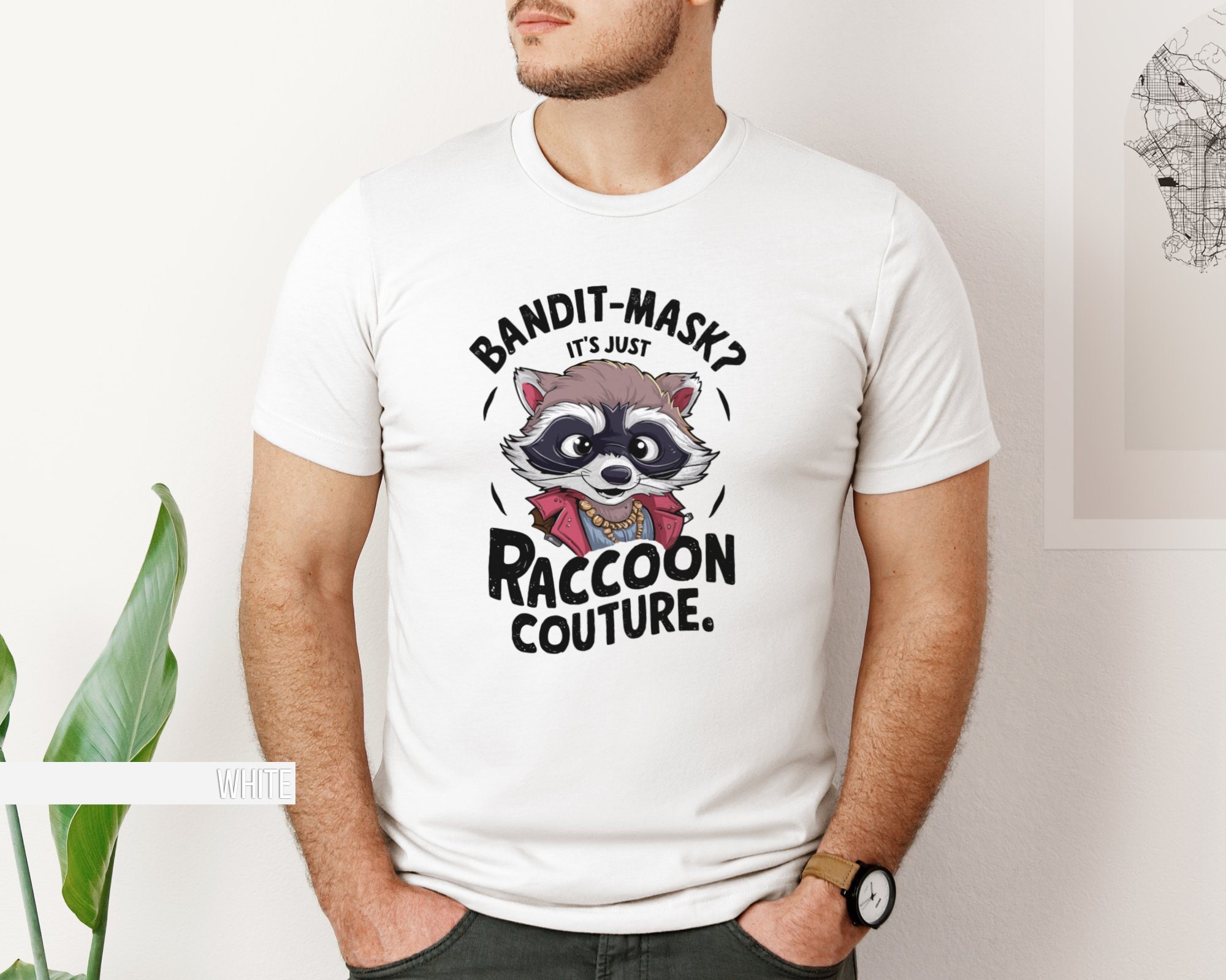 Funny Raccoon Shirt, Bandit Mask Raccoon Couture Tee, Gift for Raccon ...