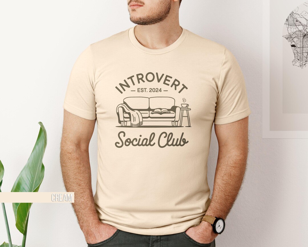 Introvert Social Club T-shirt, Funny Introvert Gift, Cozy Homebody ...