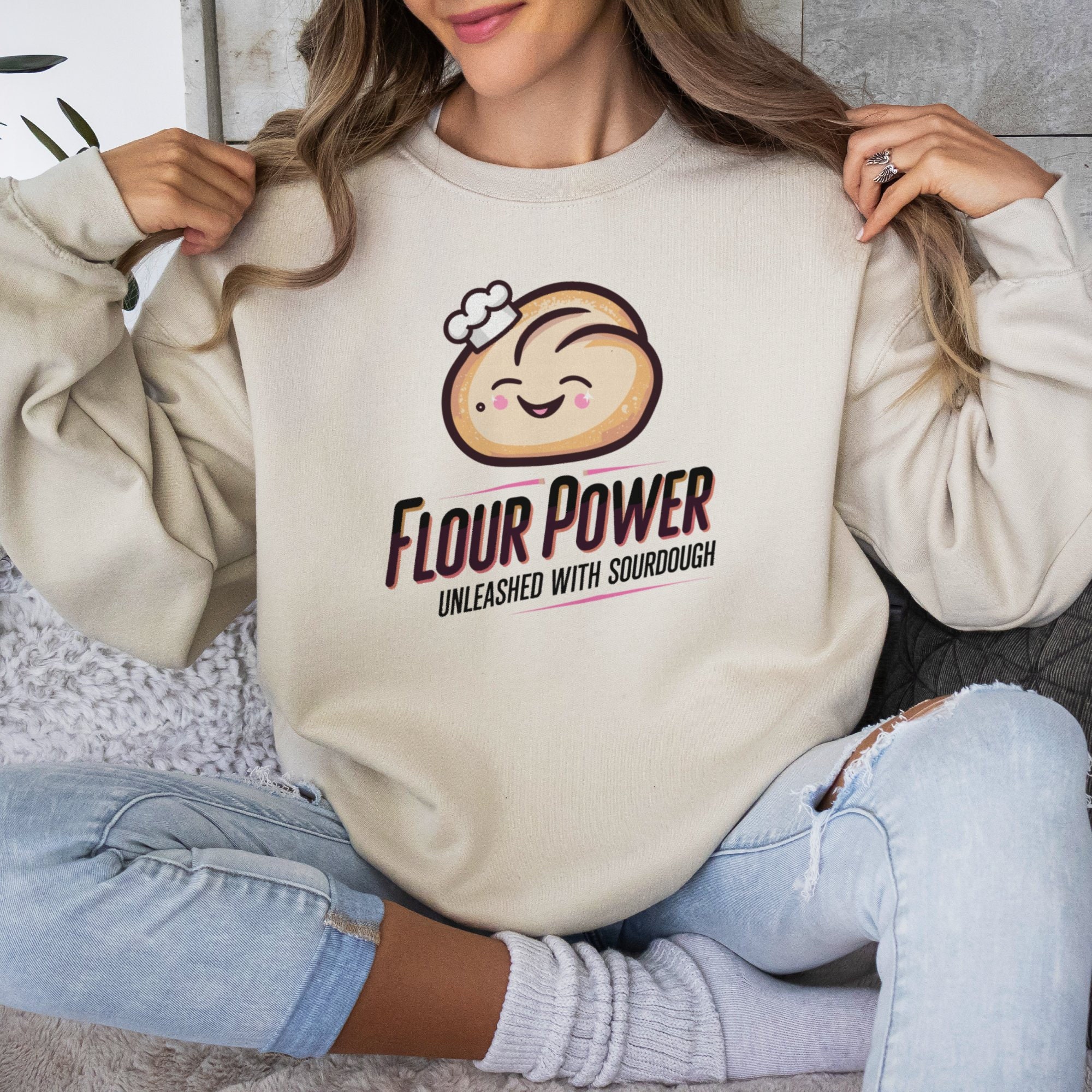 Cute Sourdough Bread T-shirt, Flour Power Funny Baker Tee, Gift for Bread Lovers, Gift for Her ...