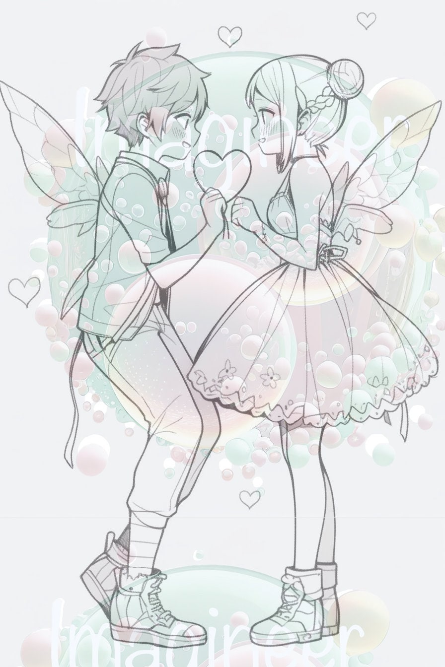 12 Valentine Fairies Coloring Pages * Instant Downloud * Printable ...