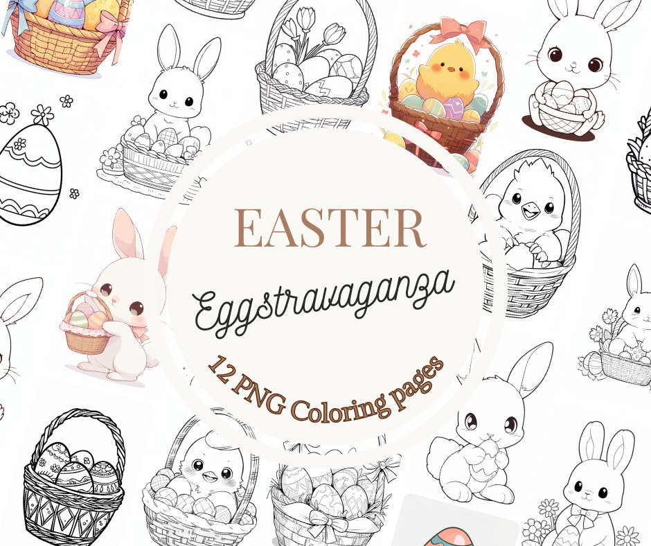 12 Spring Easter Coloring Pages * Instant Download * Printable Coloring ...