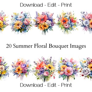 Four Seasons Floral Clipart Bundle, Commercial Use License, Transparent ...