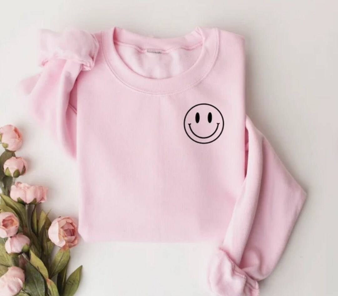 Happy Face Sweatshirt, Smile Crewneck, Happy Sweatshirt, Smile ...
