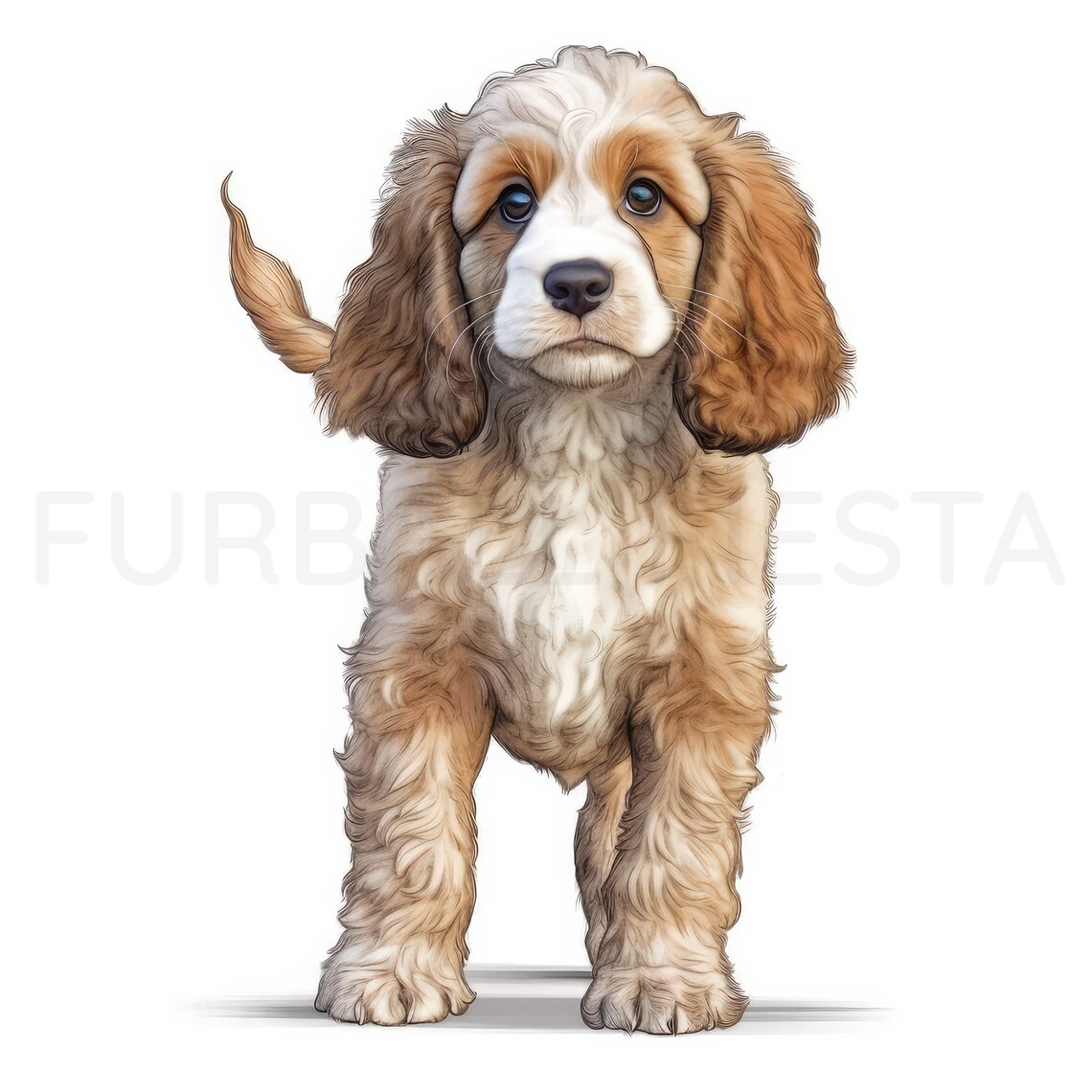 American Cocker Spaniel Puppy Clipart, 15 High Quality JPG, PNG ...