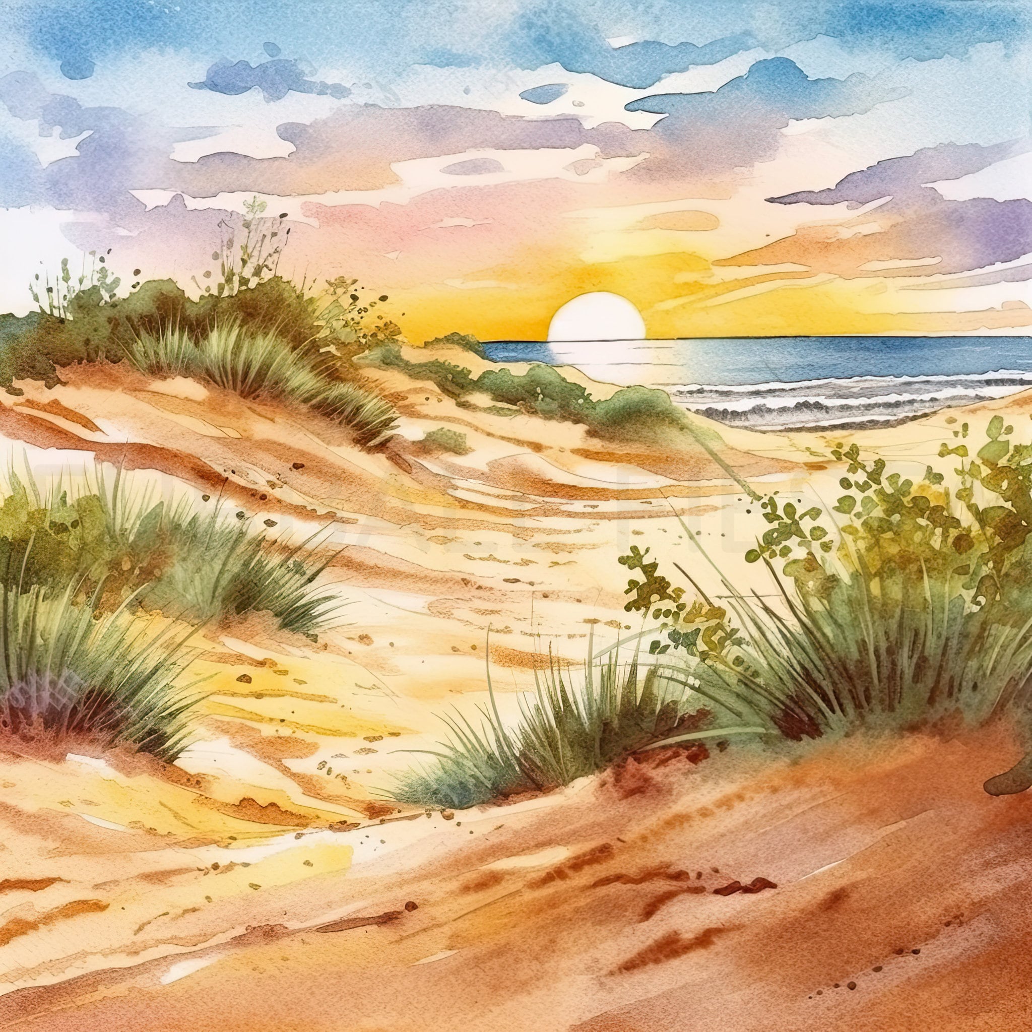 Beach Dunes Clip Art