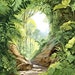 Fern Gully Clipart, 12 High Quality Jpgs, Printable Watercolor Wall Art ...