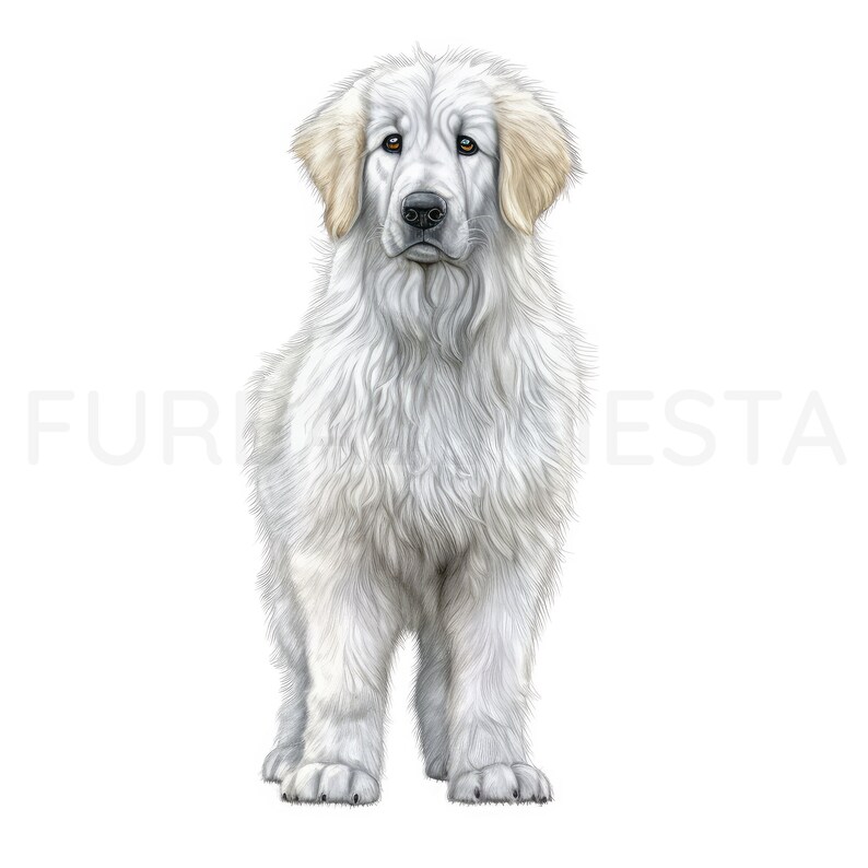 Great Pyrenees Puppy Watercolor Clipart Bundle 13 High - Etsy