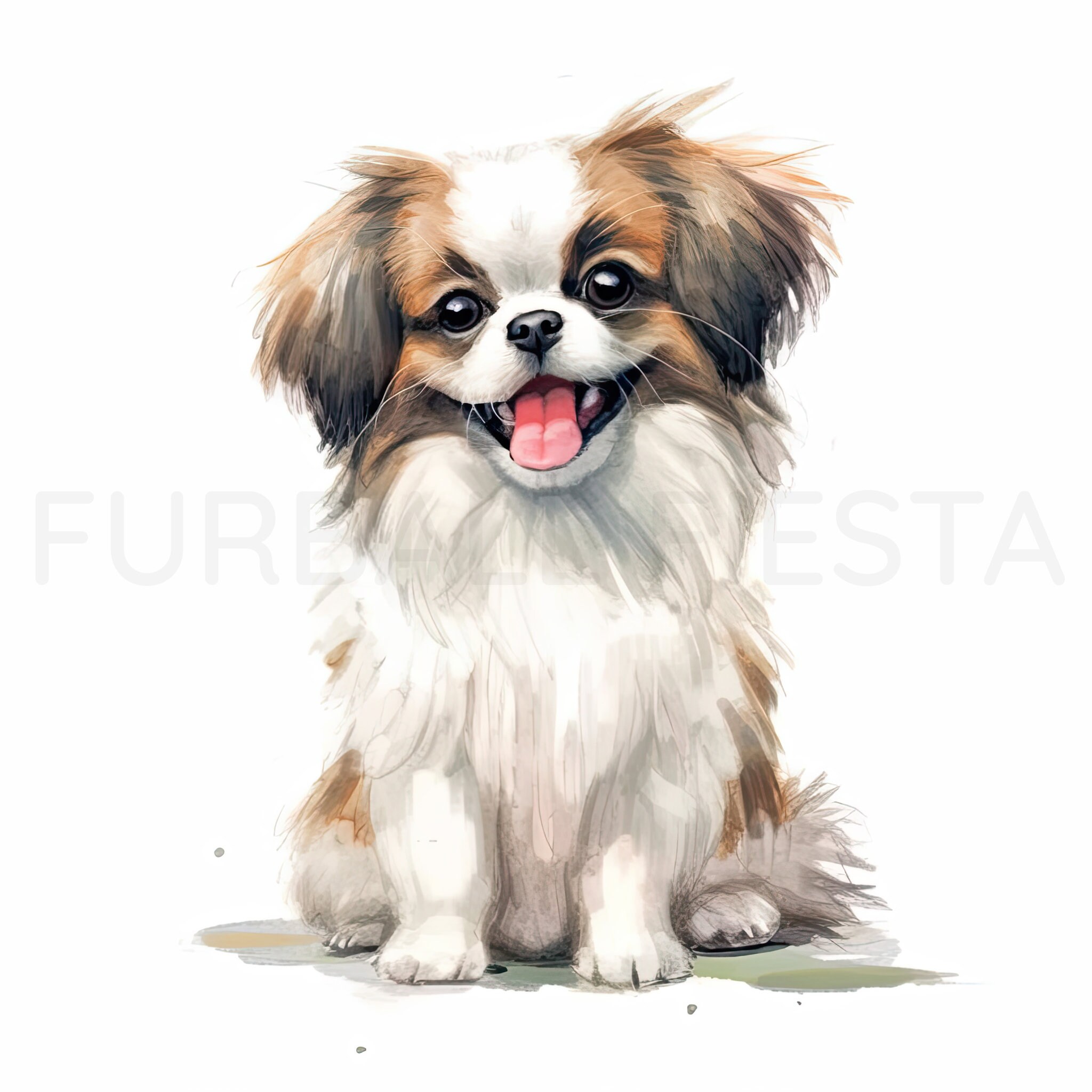 Japanese Chin Puppy Printable Dog Art, 17 High Quality JPG, PNG ...