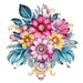 Boho Flowers Clipart Bundle, 15 High Quality PNG Images, Transparent ...