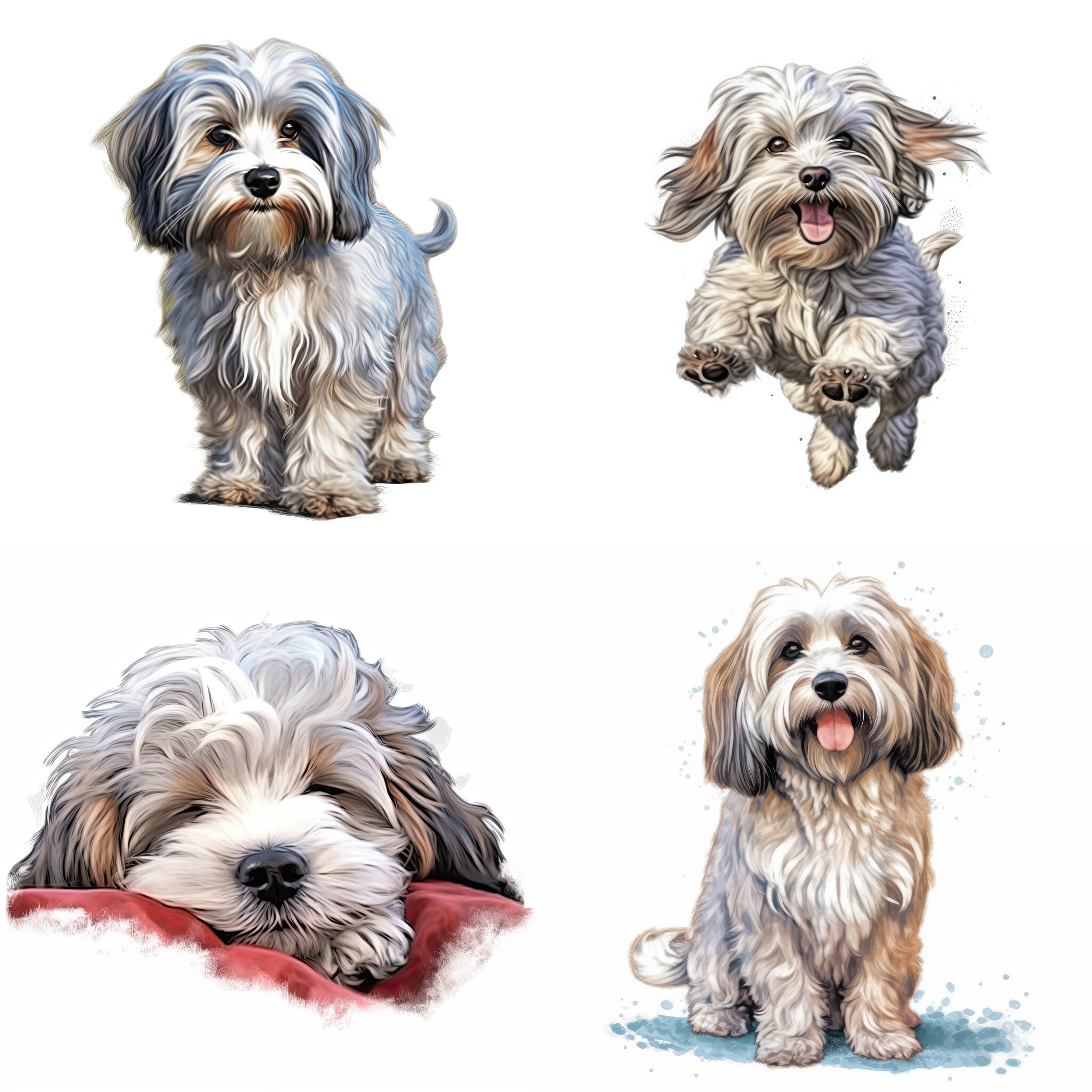Havanese Puppy Printable Dog Art 14 High Quality Jpgs - Etsy