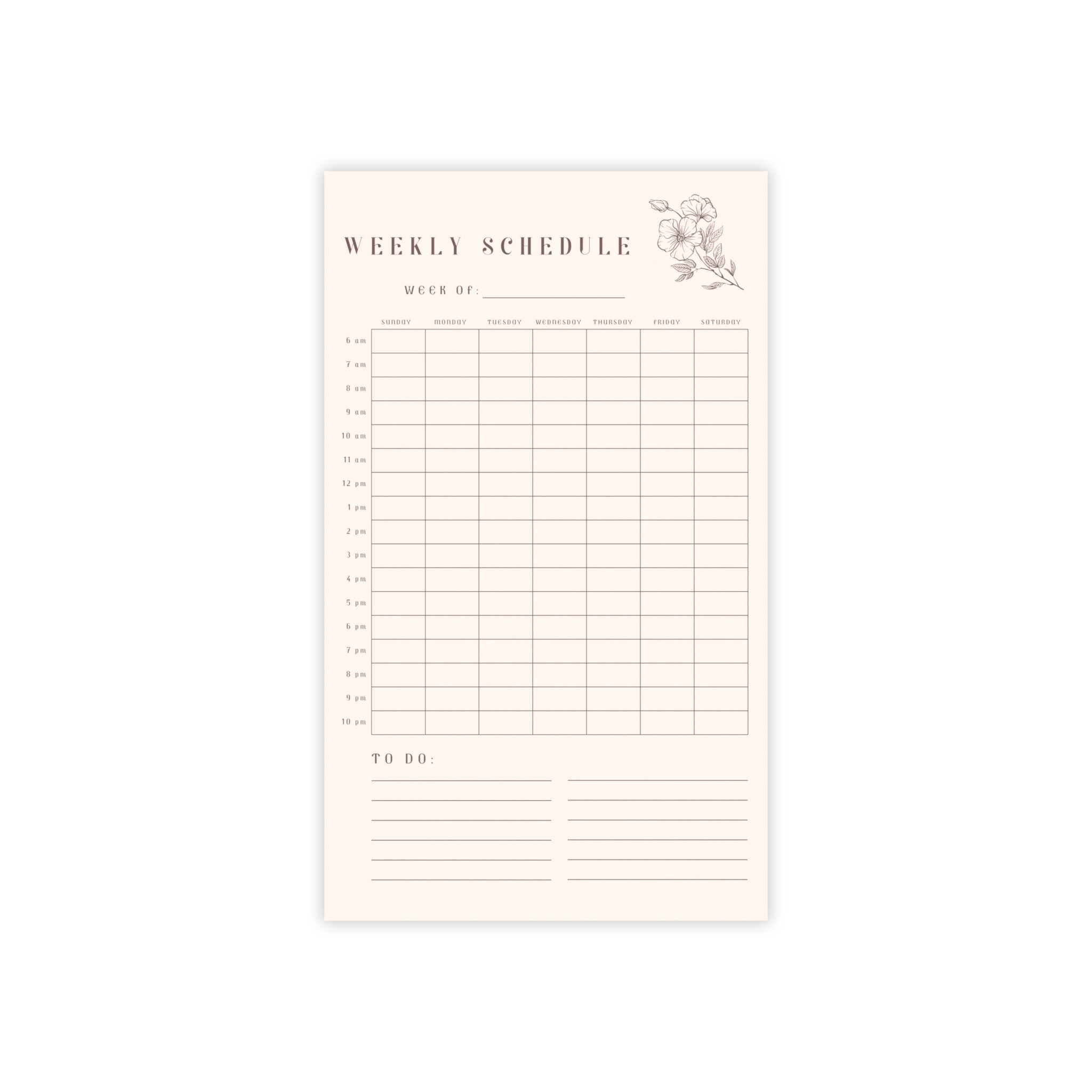 Weekly Schedule Notepad, Cute Notepad, Aesthetic Notepad, Notepad ...