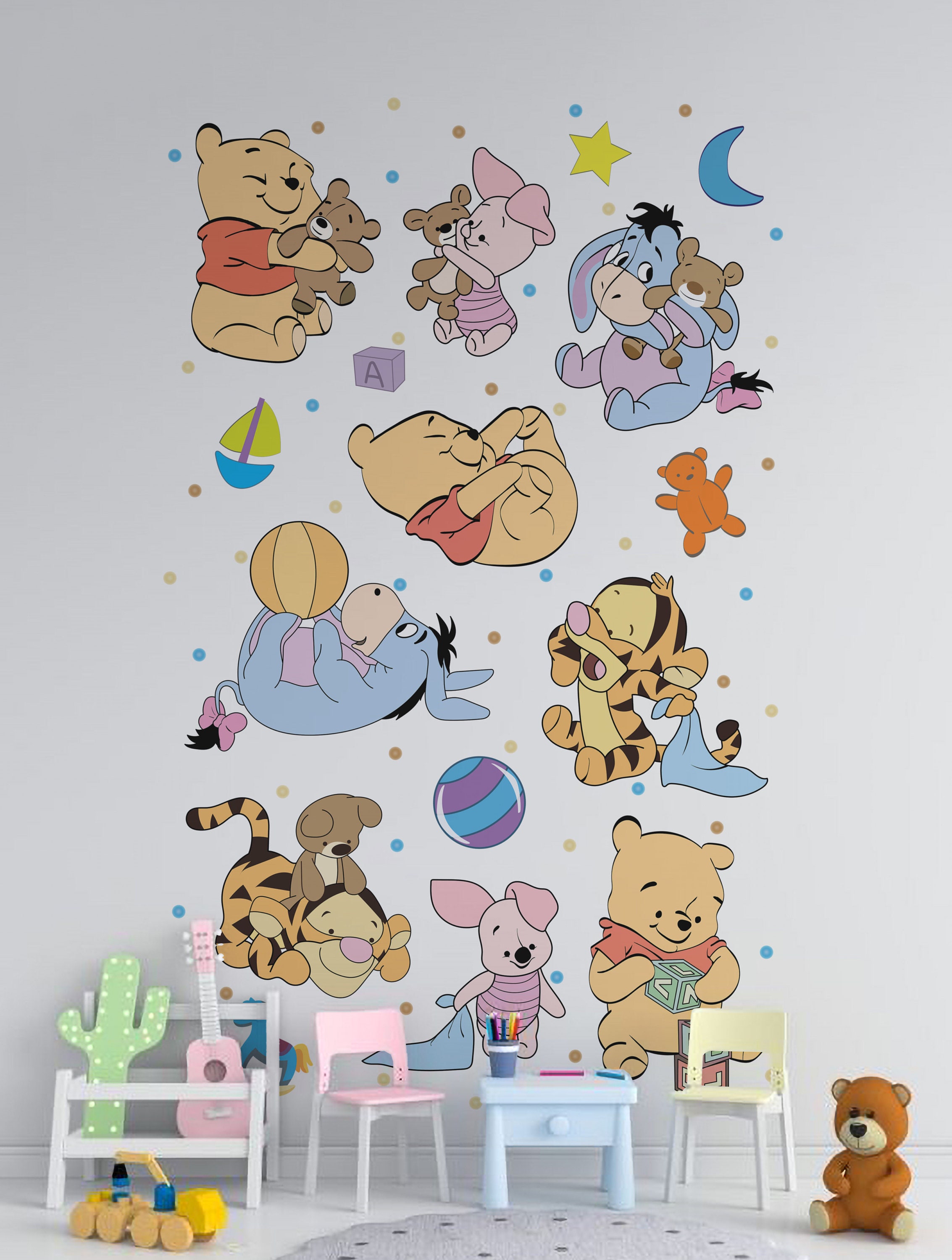 Winnie the Pooh Wall Decal Pooh and Friends Wall Stickers for Nursery ...