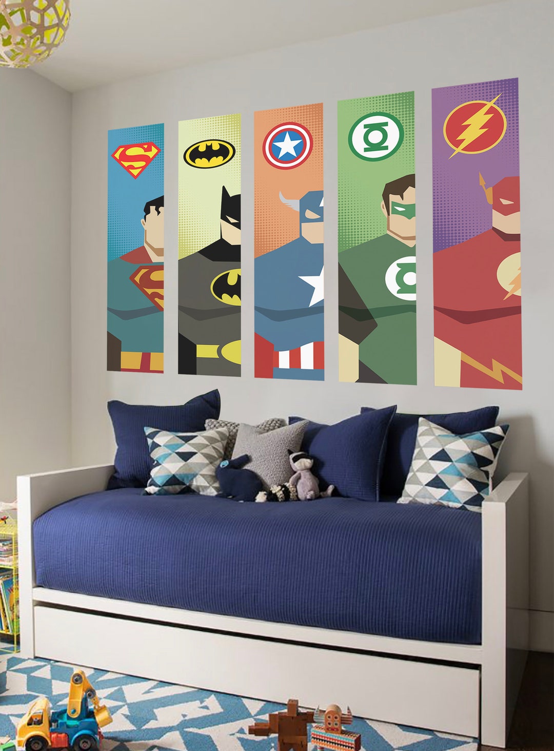 Removable Marvel Wall Decal Superhero Wall Sticker Wallpaper for Kid ...