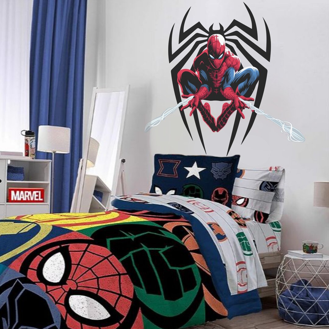 Marvel Wall Decal Spider-man Wall Art Superhero Wall Sticker Avenger ...