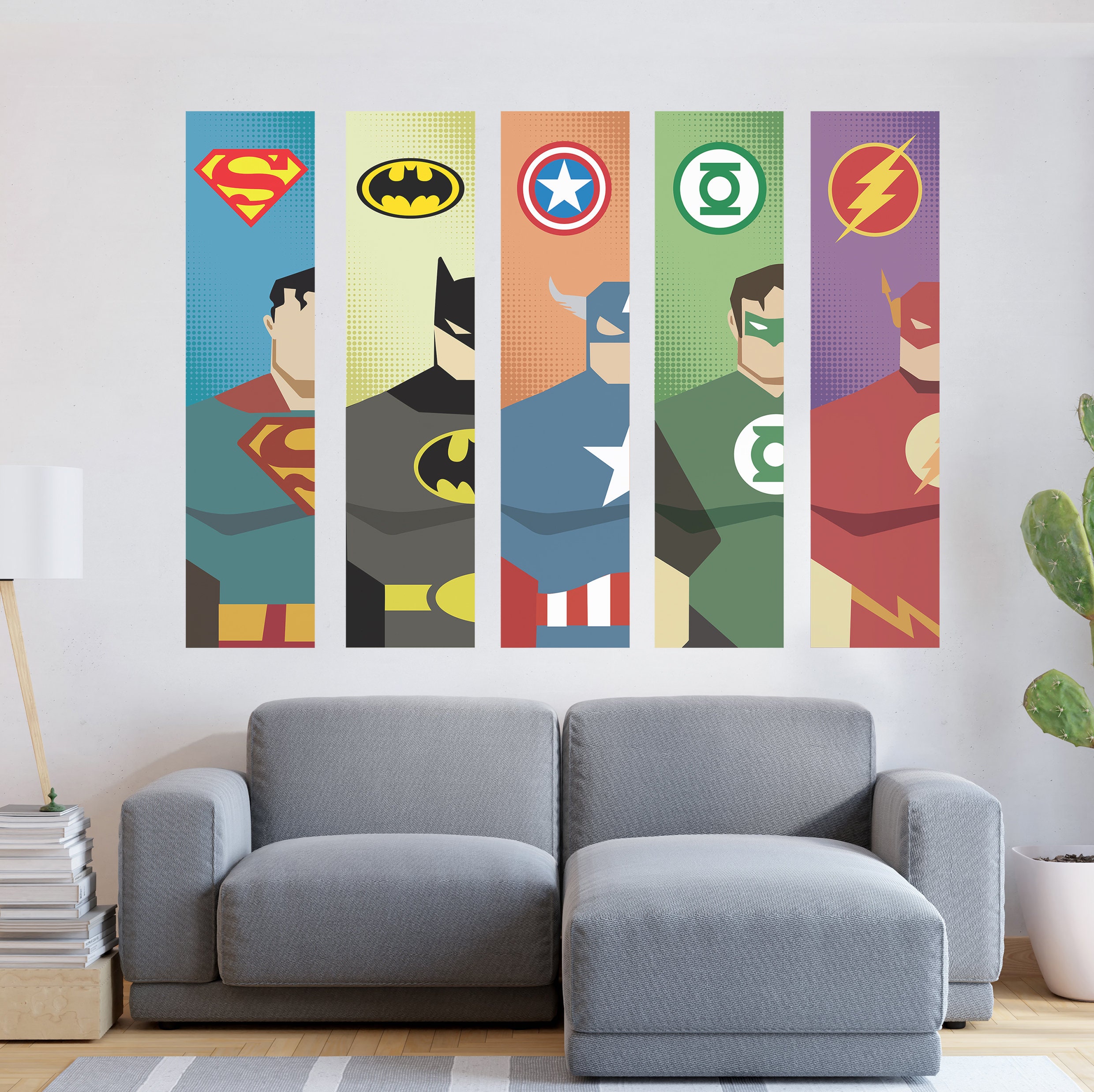 Removable Marvel Wall Decal Superhero Wall Sticker Wallpaper for Kid ...