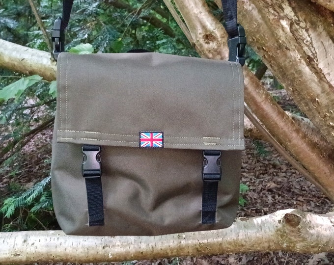 Hand Made Olive Green Canvas Haversack - Etsy