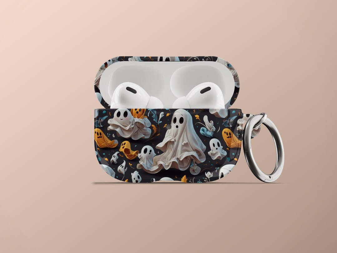 Halloween Airpods Pro Case Cute Matte Glossy Keychain Ghost Apple ...