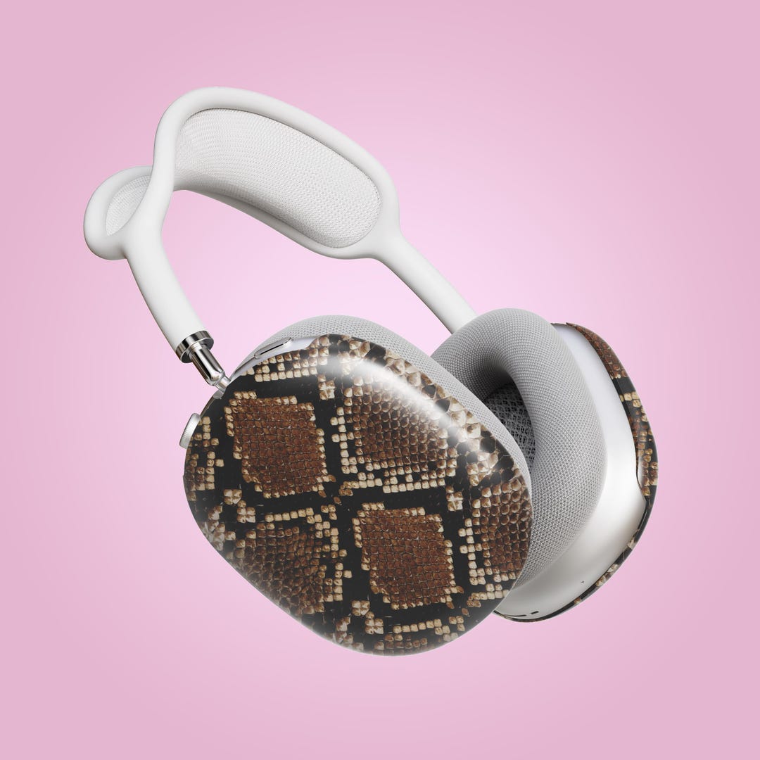 Snake Leather AirPod Max Case Exotic Animal Print Cover for AirPod Max ...