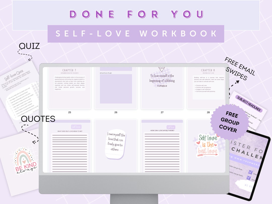 Self Love Workbook Canva Template Boost Self-esteem - Etsy