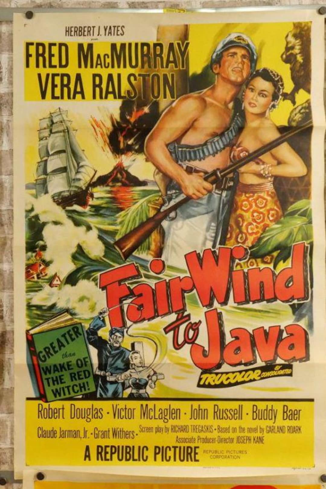 Fair Wind to Java Original Movie Poster - 1953 - Etsy