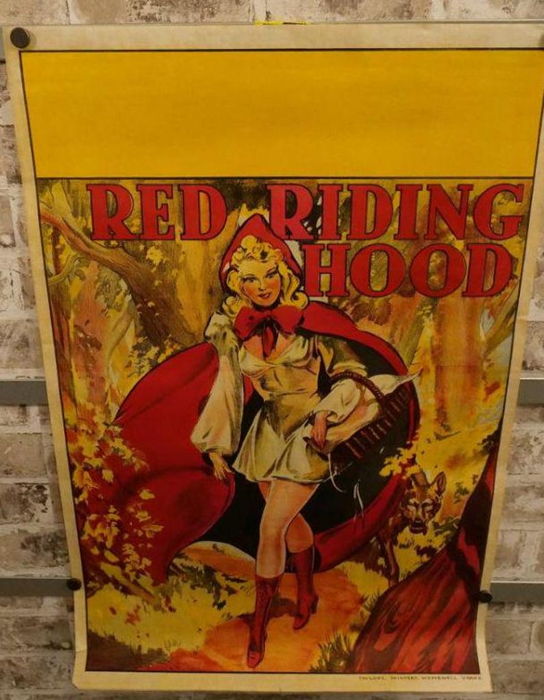 Red Riding Hood Pantomime Poster - 1930's - Etsy